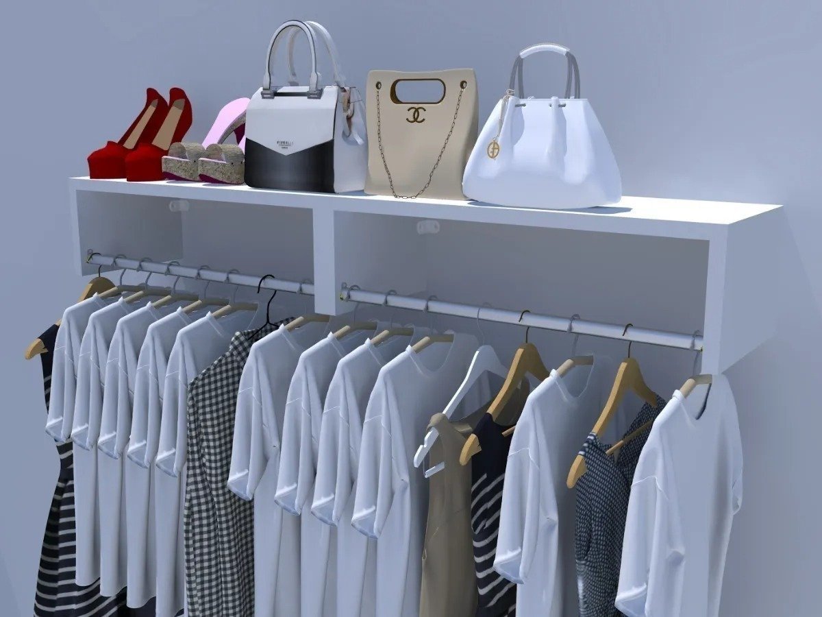 Kit 2 Cabideiro Para Organizar Lavanderia On Design Ecommerce Cabideiro multiuso aéreo ...