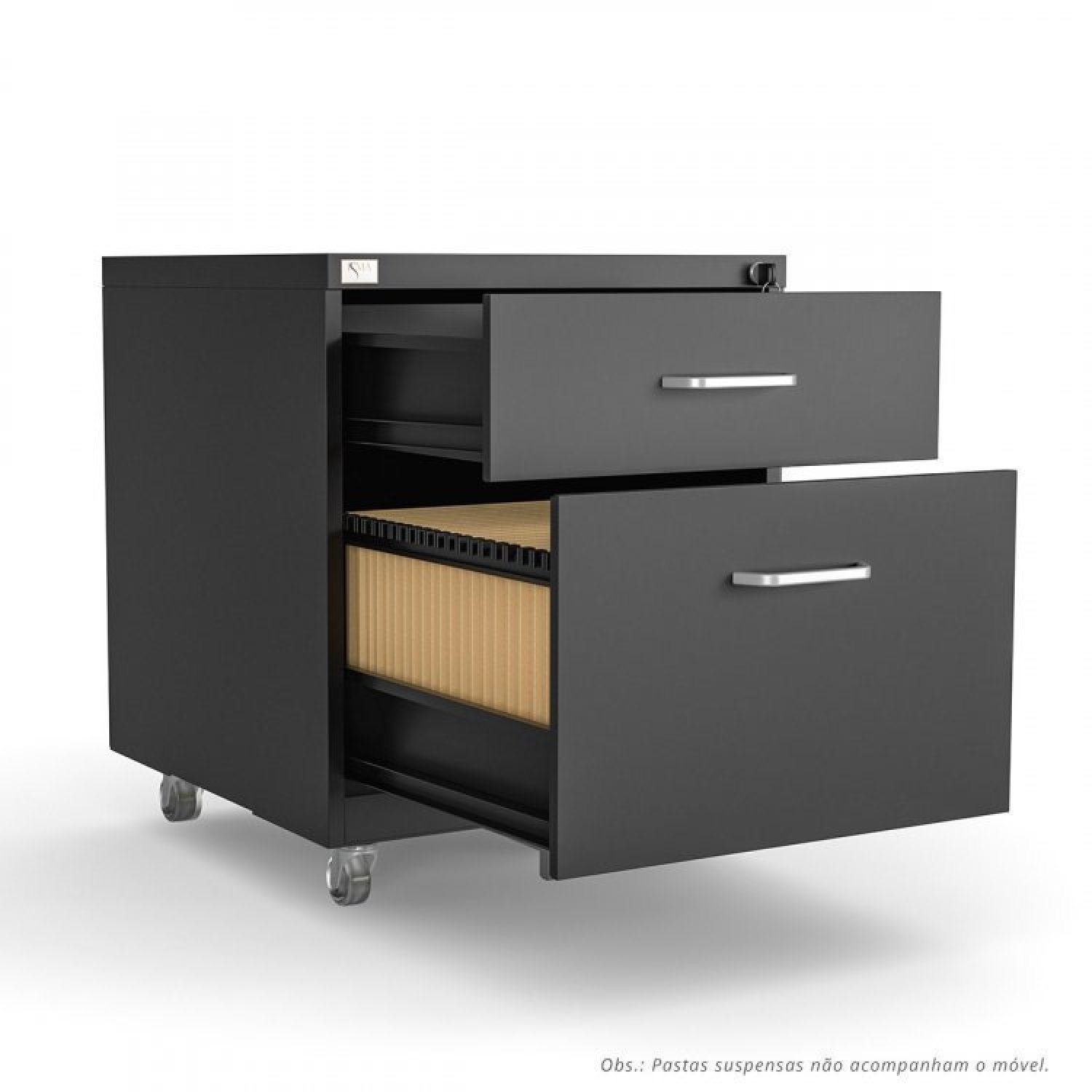 Armário 87x90x47cm e Gaveteiro 2 Gavetas para Escritório Isma ...