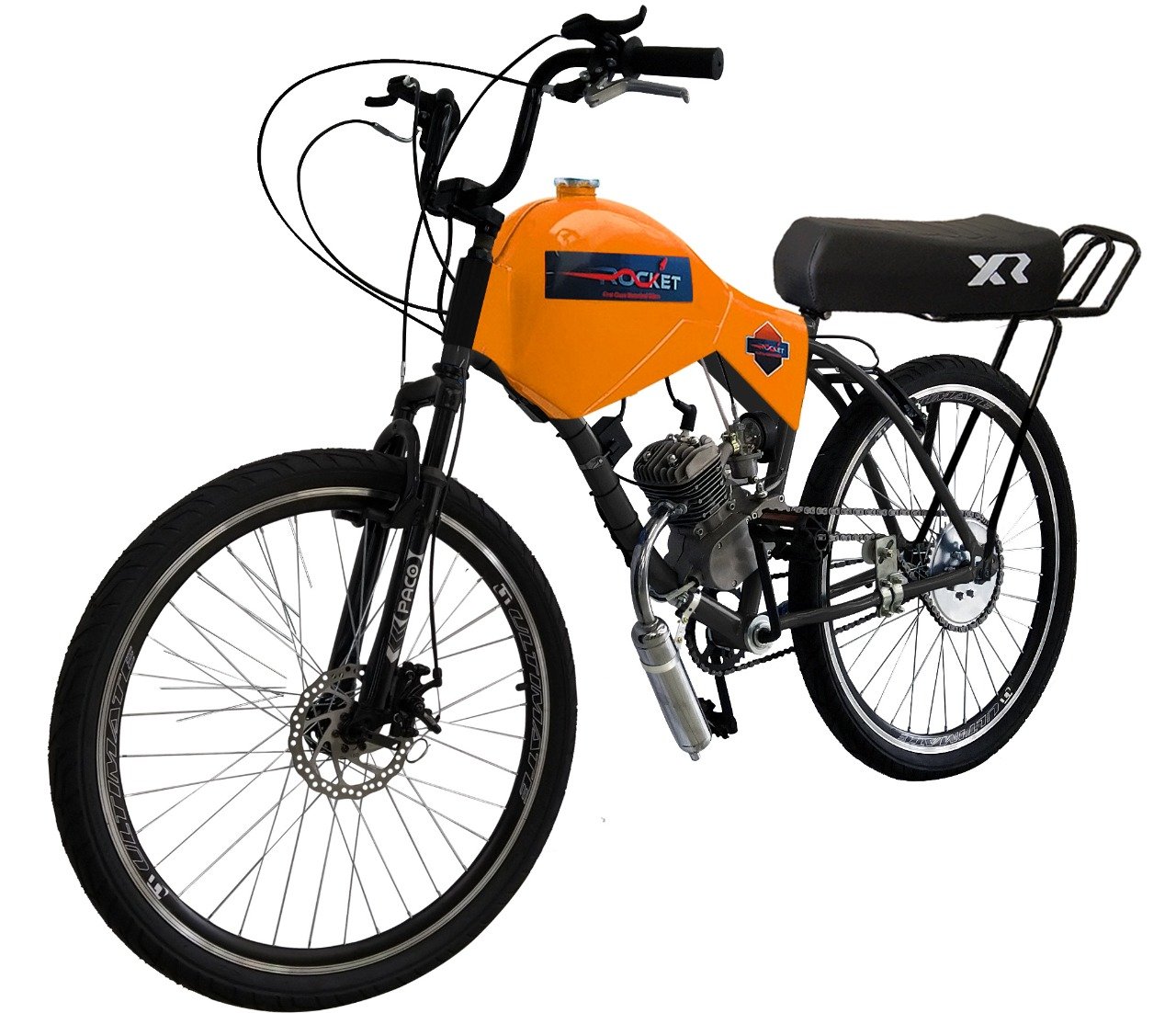 Bicicleta Motorizada 80cc Fr Disc/Susp com Carenagem Banco XR Rocket ...