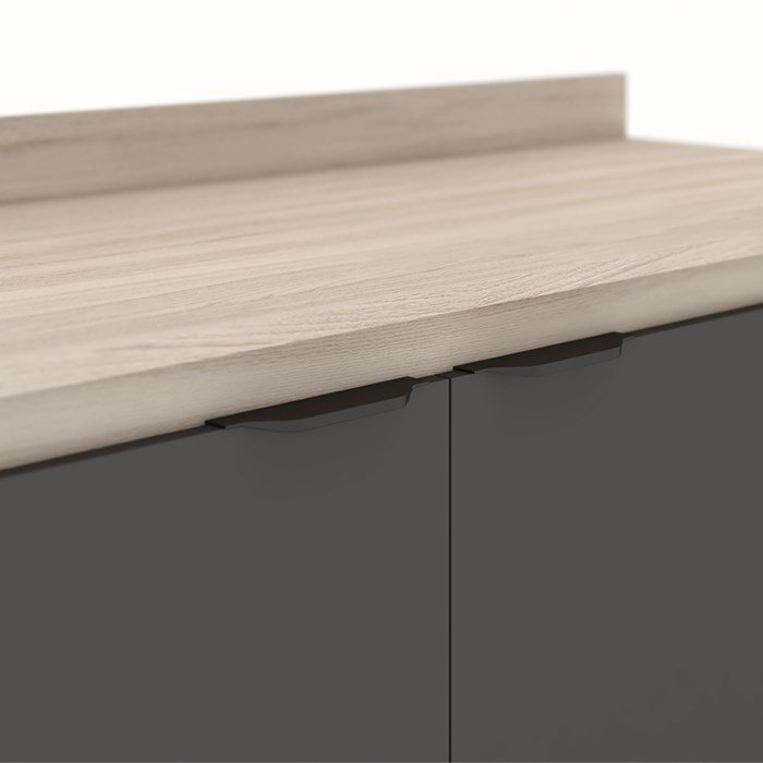Balcao 2 Portas 80cm 93221 Avena Grafito Demobile | MadeiraMadeira