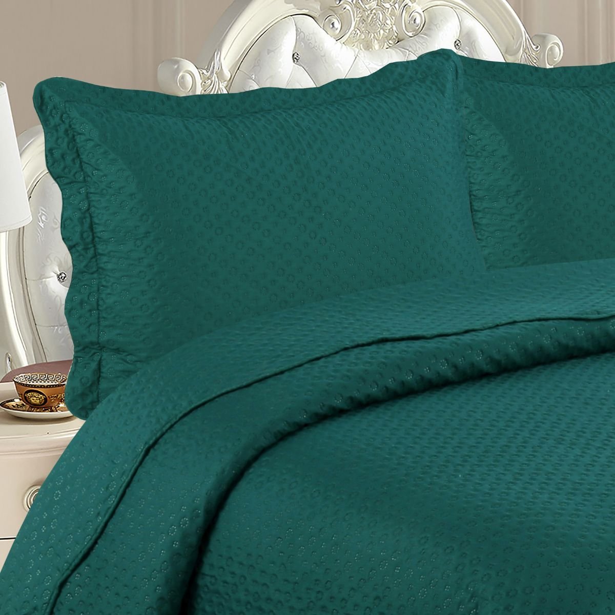 Kit Cobre-leito Casal Classic Ultrasonic + 2 Porta-travesseiros Poá ...