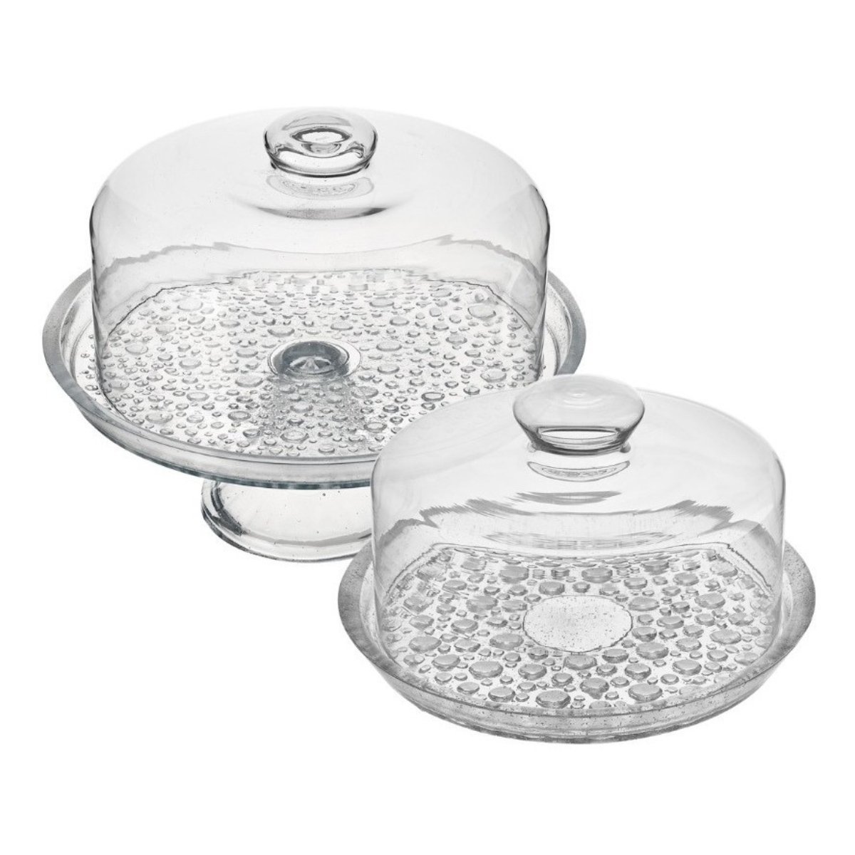 Kit Boleira com Pé E Queijeira De Vidro Petit Poá Vitazza | MadeiraMadeira