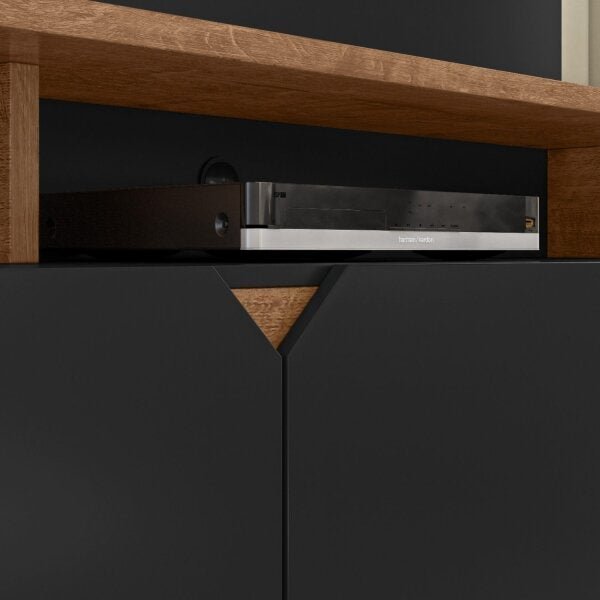 Painel Home para TV até 55 Polegadas 2 Portas 4 Prateleiras Berlim ...