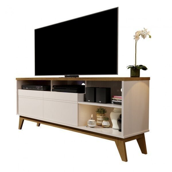 Rack para TV até 55 Polegadas 2 Portas 4 Nichos Nevada Lukaliam Móveis ...