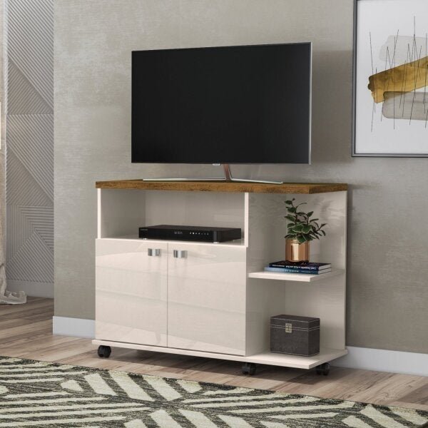 Rack para TV até 32 Polegadas 2 Portas Lisboa BP Lukaliam Móveis ...