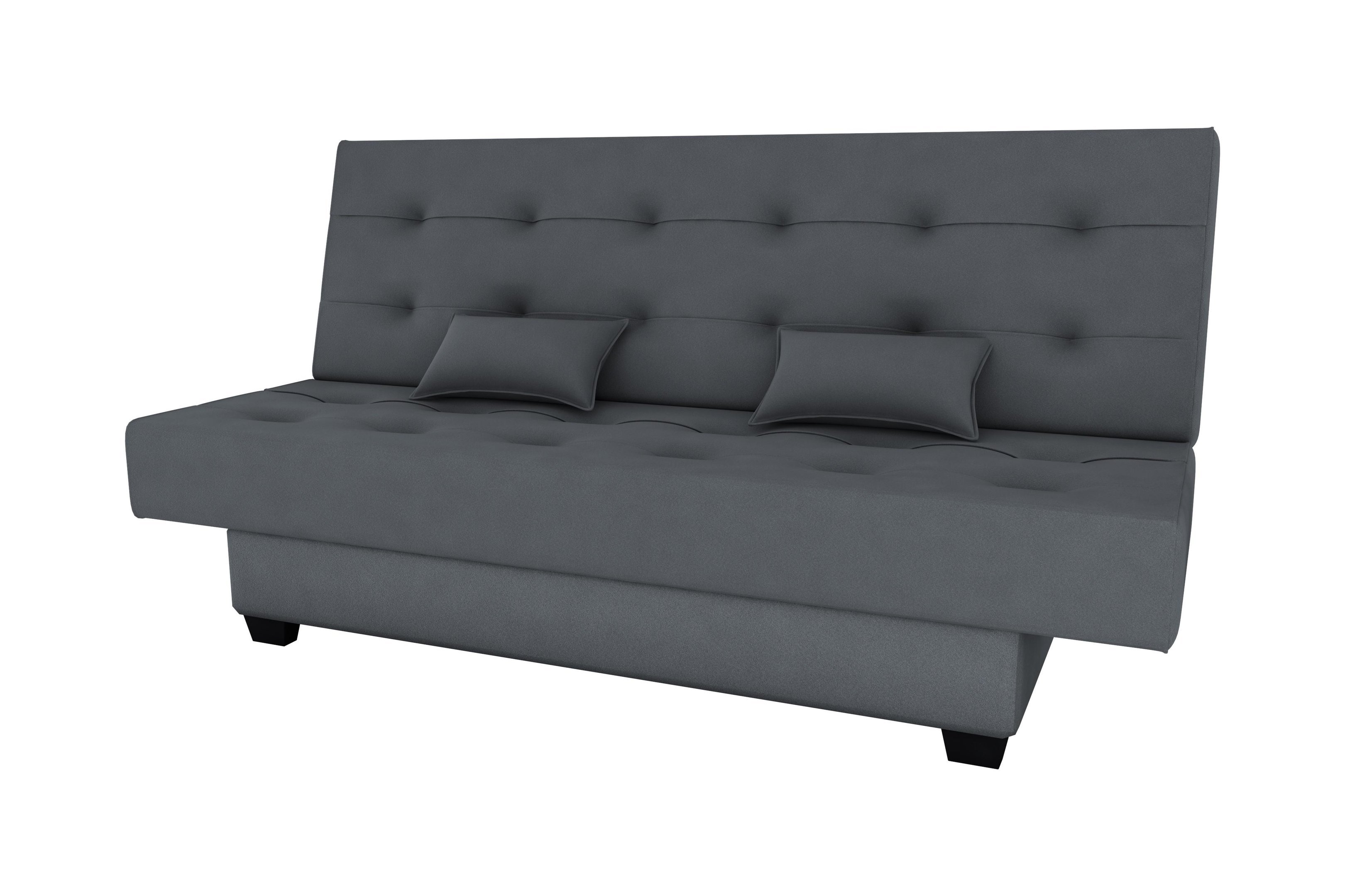 Sofá Cama Laila Veludo Cinza E425 - Matrix | MadeiraMadeira