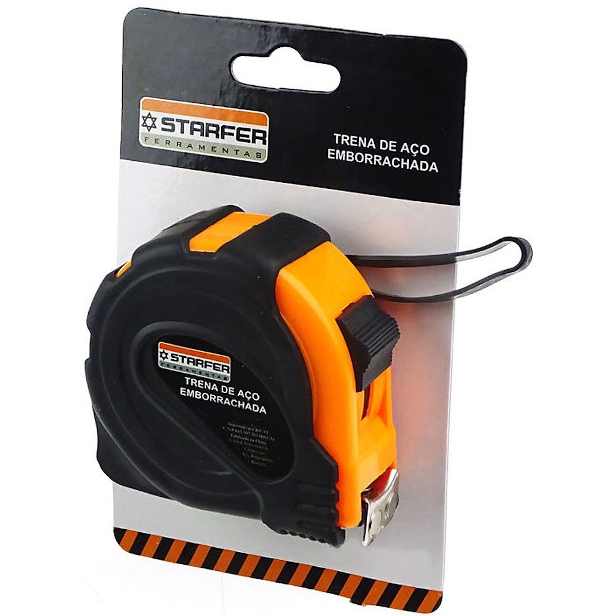 Trena de Aço Emborrachada 19mm Com Trava e Imã - 5 Metros - Starfer ...