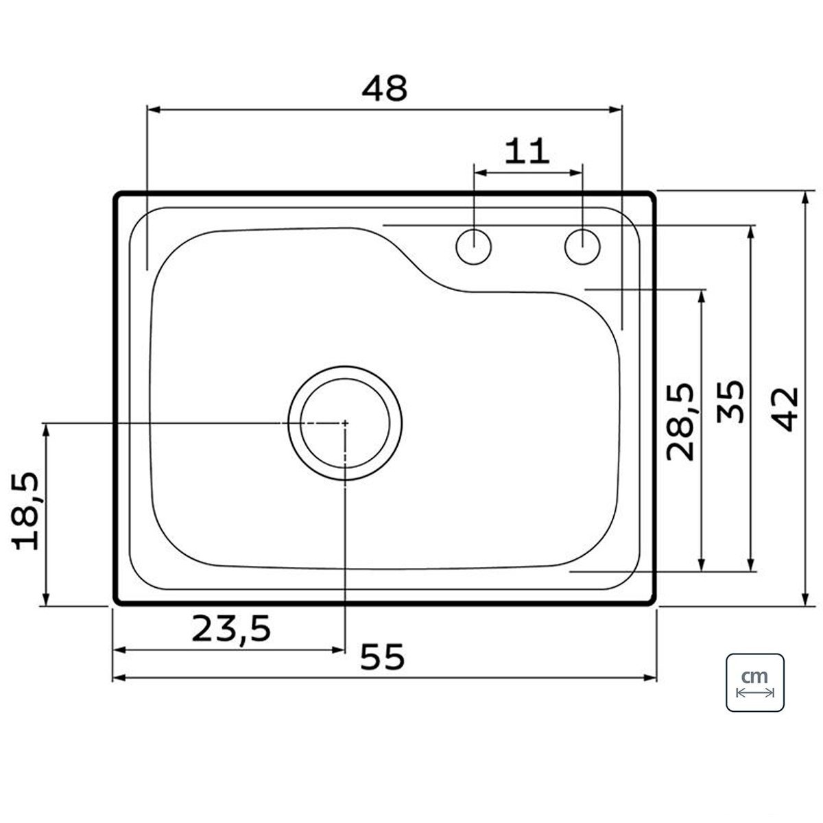 Cuba de Embutir Morgana Compact 48 Fx Inox Acetinado C/acessórios - Tramontina 93815/292 ...