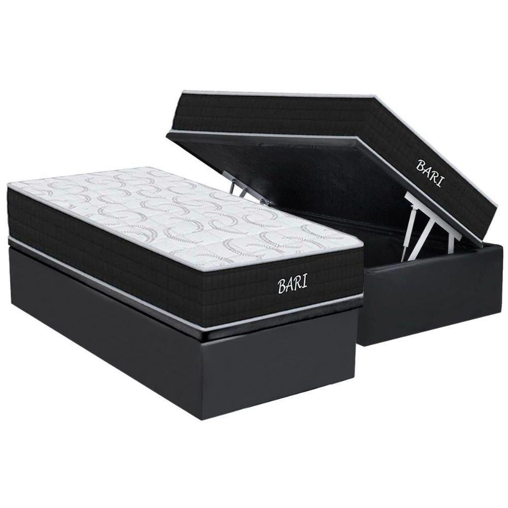 Conjunto Box Baú Casal: Colchão Espuma Orthoflex D45 Bari + Base Crc ...