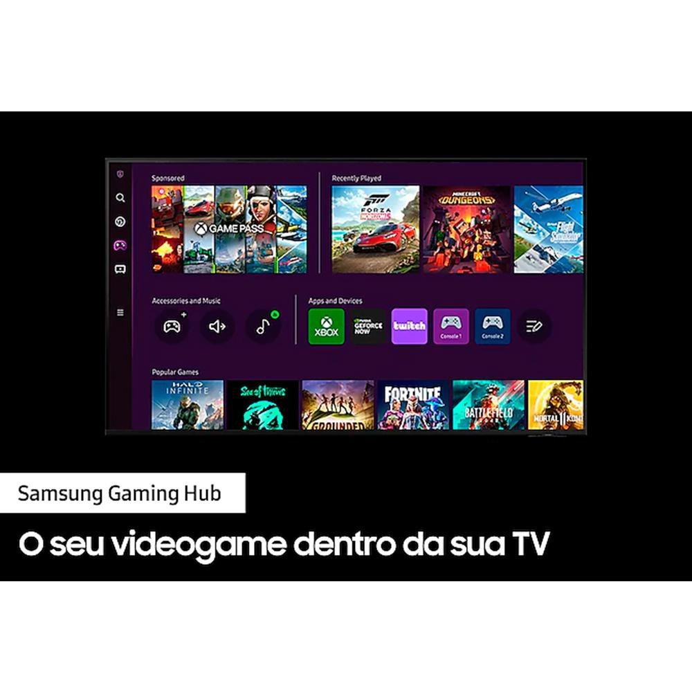 Smart TV 65 polegadas Samsung UHD Crystal 4K Gaming Hub, UN65CU7700 | MadeiraMadeira