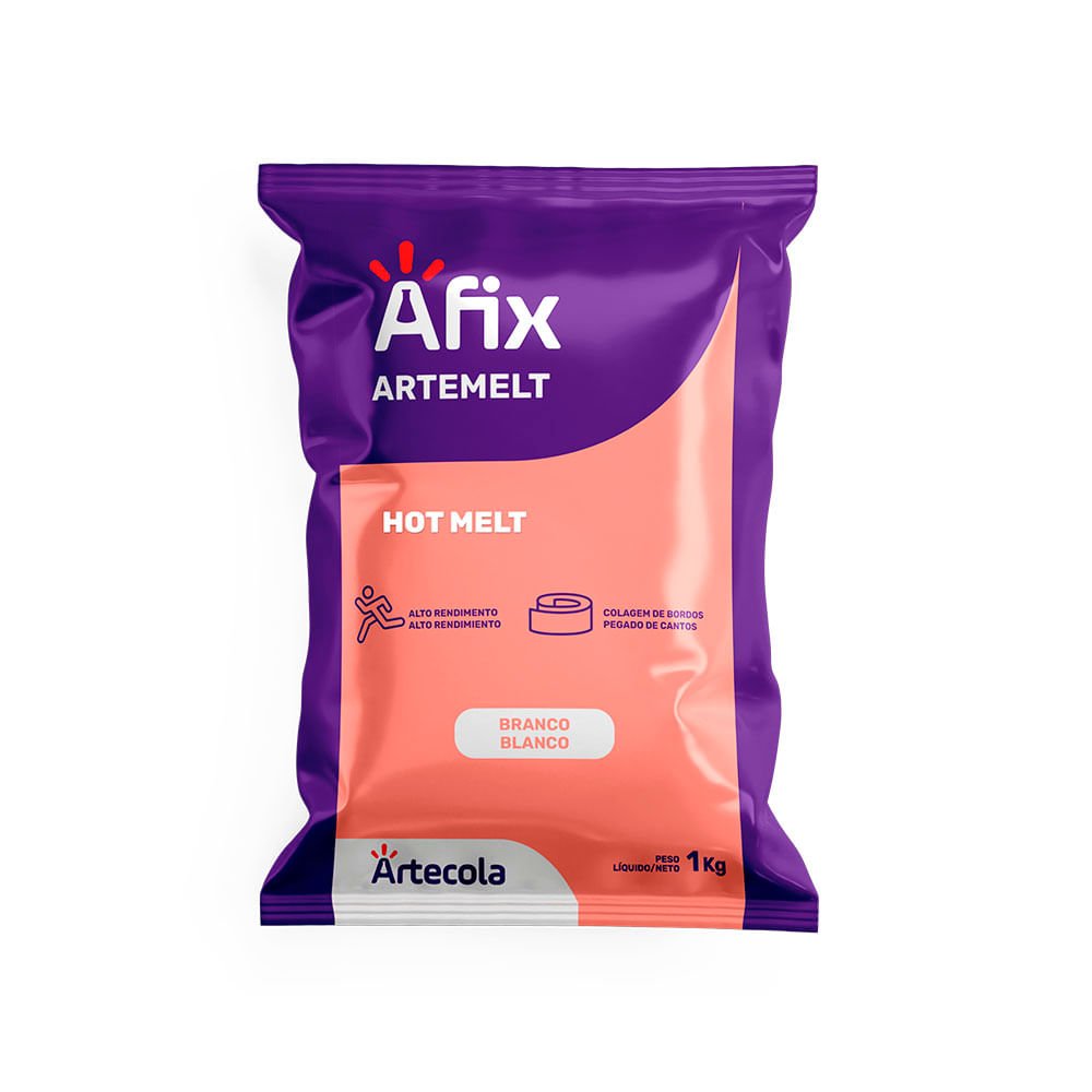 Adesivo Hot Melt Branco Afix Artecola 1 Kg | MadeiraMadeira