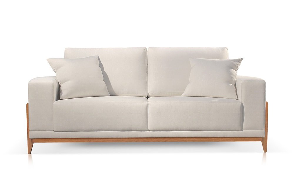 Sofá Living Fixo 3 Lugares Bellagio Linho OffWhite 01T 2,1m ...