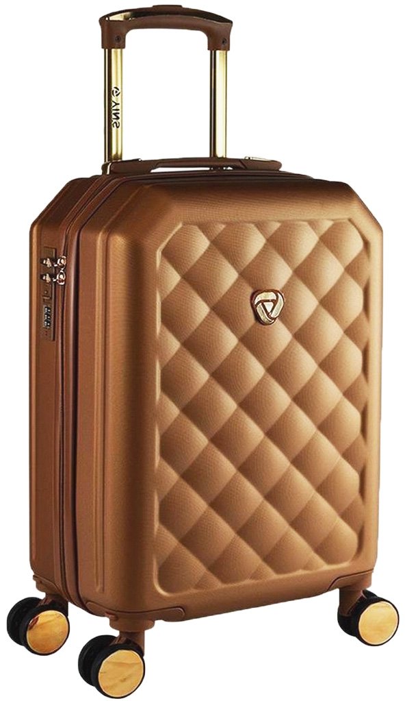 Mala de Bordo Pequena 10kg Rodinhas 360° Luxo Preto Marrom Feminina ...