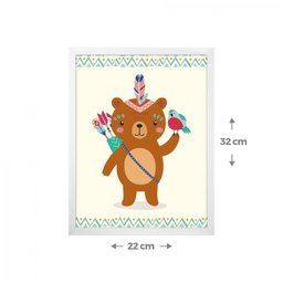 Quadro Kids com Moldura 22x32cm Belchior | MadeiraMadeira