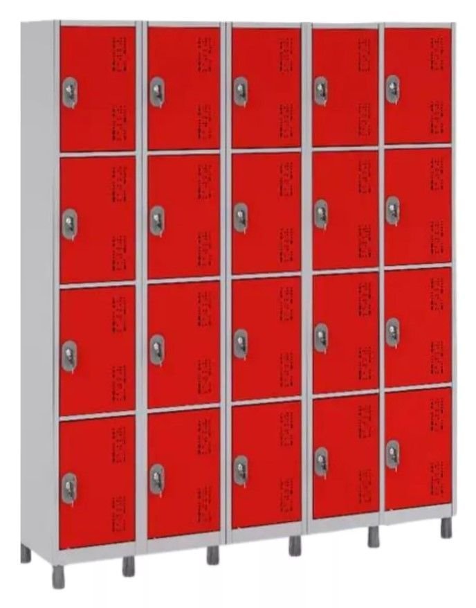 Locker 20 Portas em Aço para Empresas e Escritórios:vermelho ...