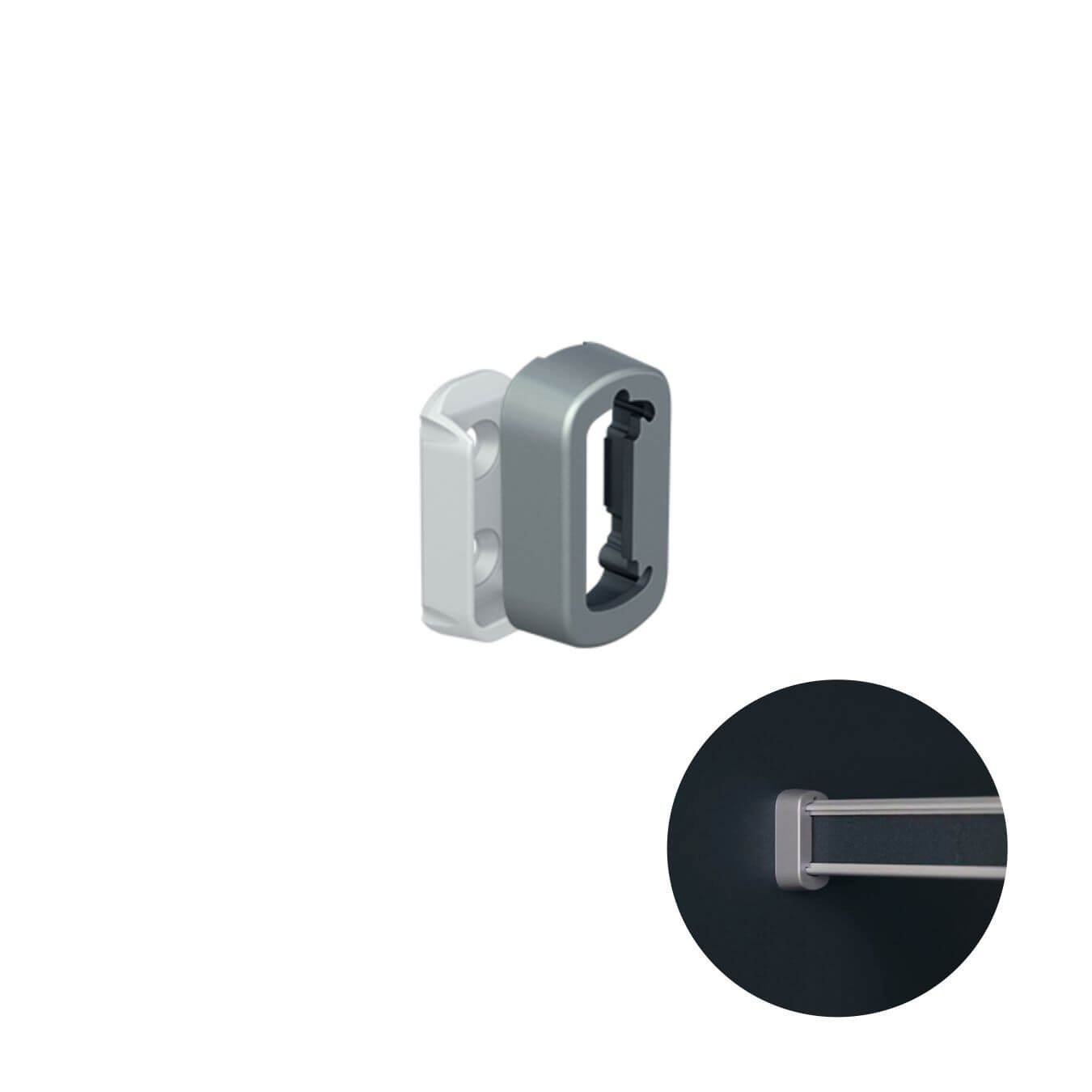 Suporte Lateral Cabideiro Vesto Rm 282 Rometal Titânio | MadeiraMadeira