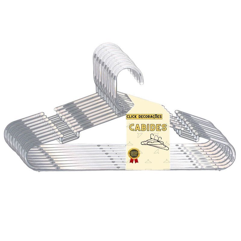 Kit 400 Cabides acrílico transparente infantil AJL STORE Cabide Acrílico | MadeiraMadeira