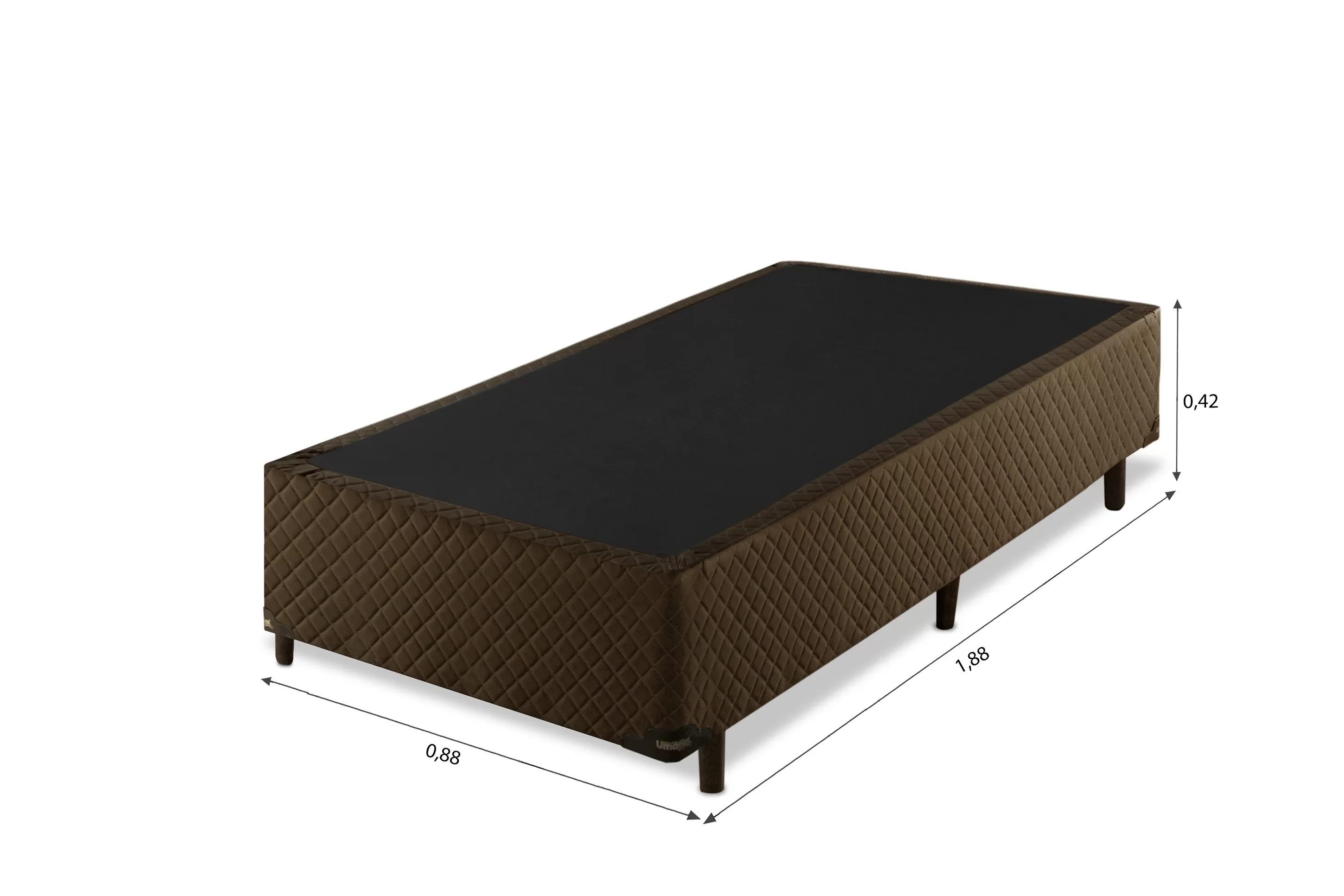Base Box Solteiro 188x88x42cm Umaflex | MadeiraMadeira