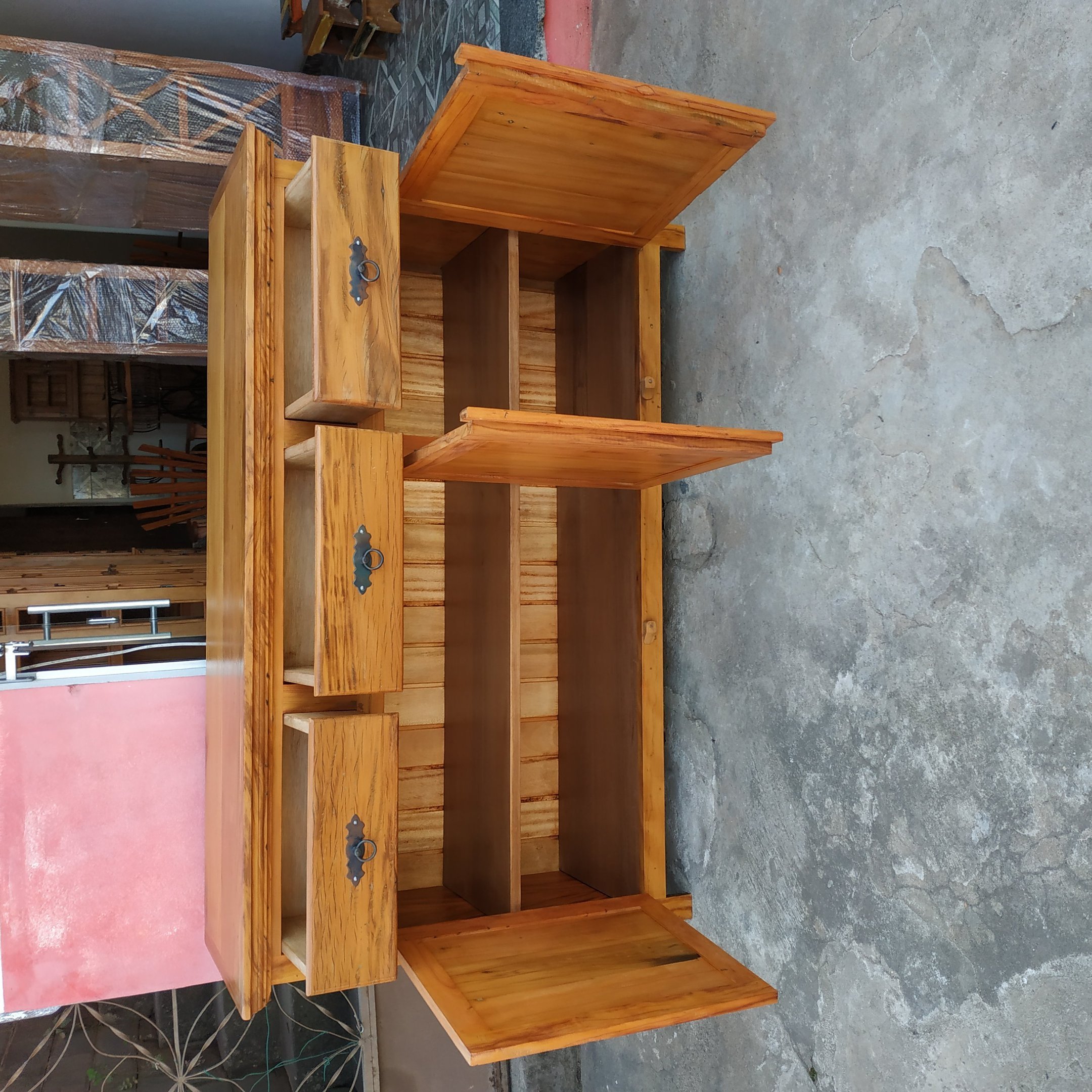 Balcão Buffet em Madeira de Demolição 1,50m Sudeste Rústico ...