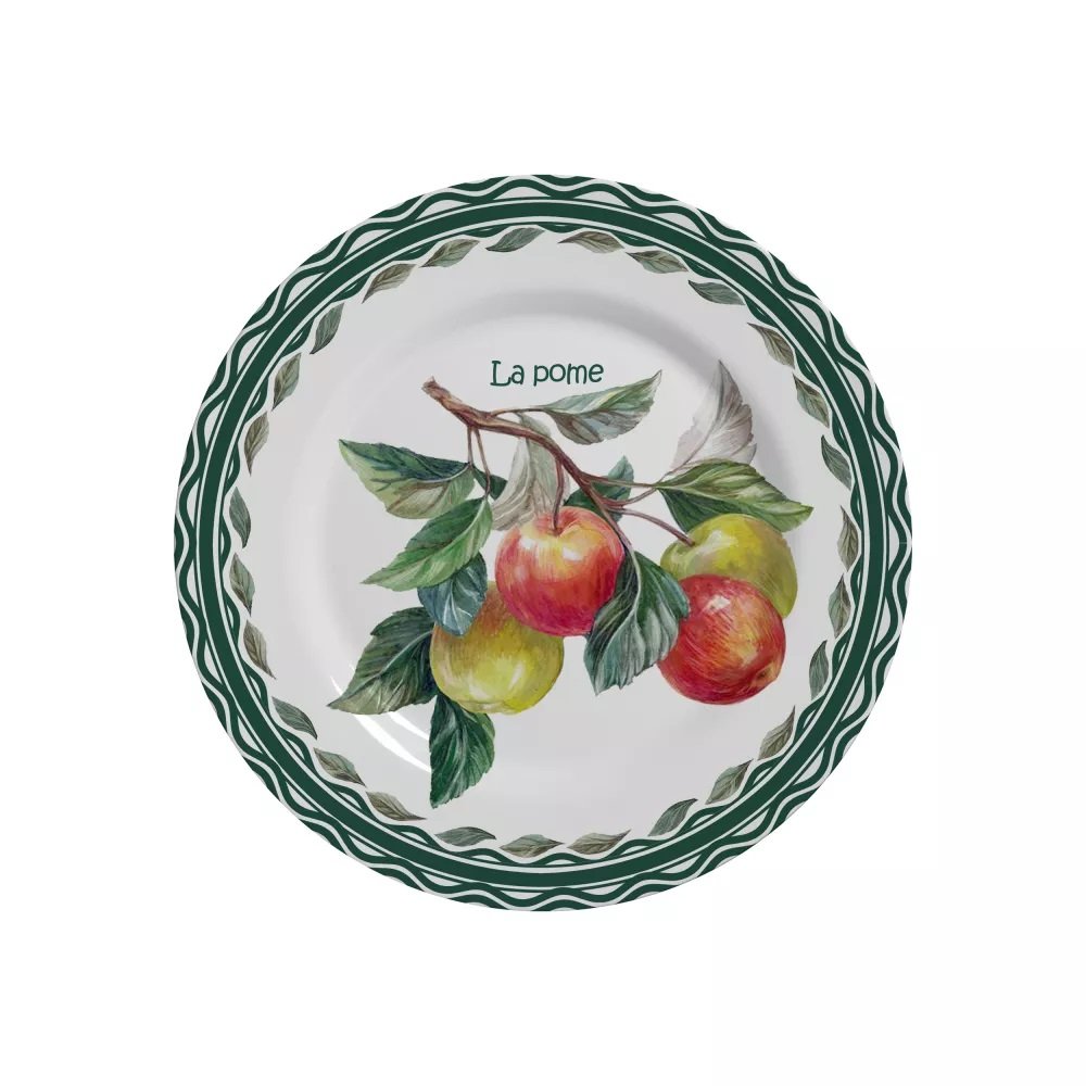 Kit 6 Pratos de Sobremesa Les Fruits Pommes Alleanza Cerâmica ...