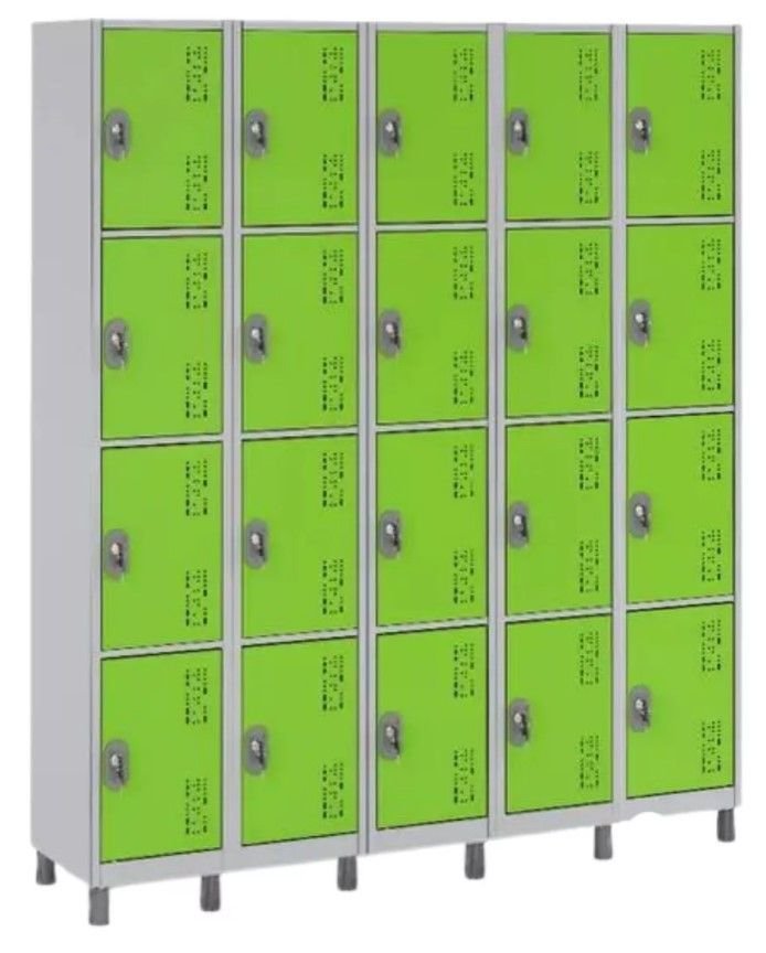 Locker de Aço 20 Portas para Escola e Colégio:verde | MadeiraMadeira