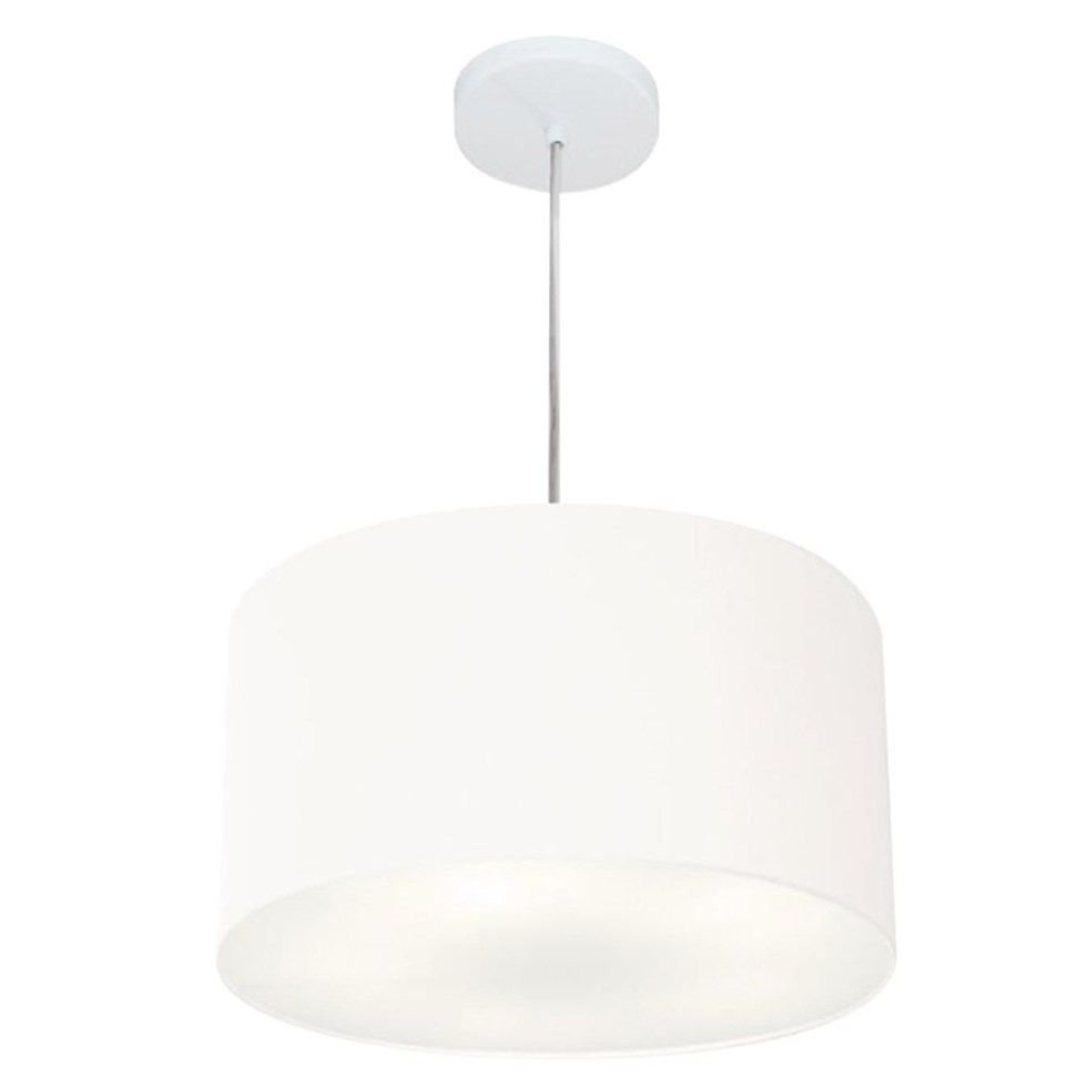 Pendente Cilíndrico Branco MJ-4019 Para Mesa de Jantar e Estar | MadeiraMadeira