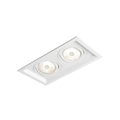 Embutido Com Duas Lâmpada Mix 117x200 Branco - New Line | MadeiraMadeira