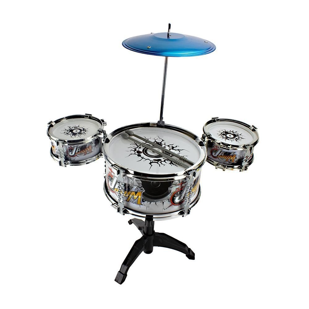 Mini Bateria Musical Infantil Kids Band C/ 8 Pçs Etitoys | MadeiraMadeira