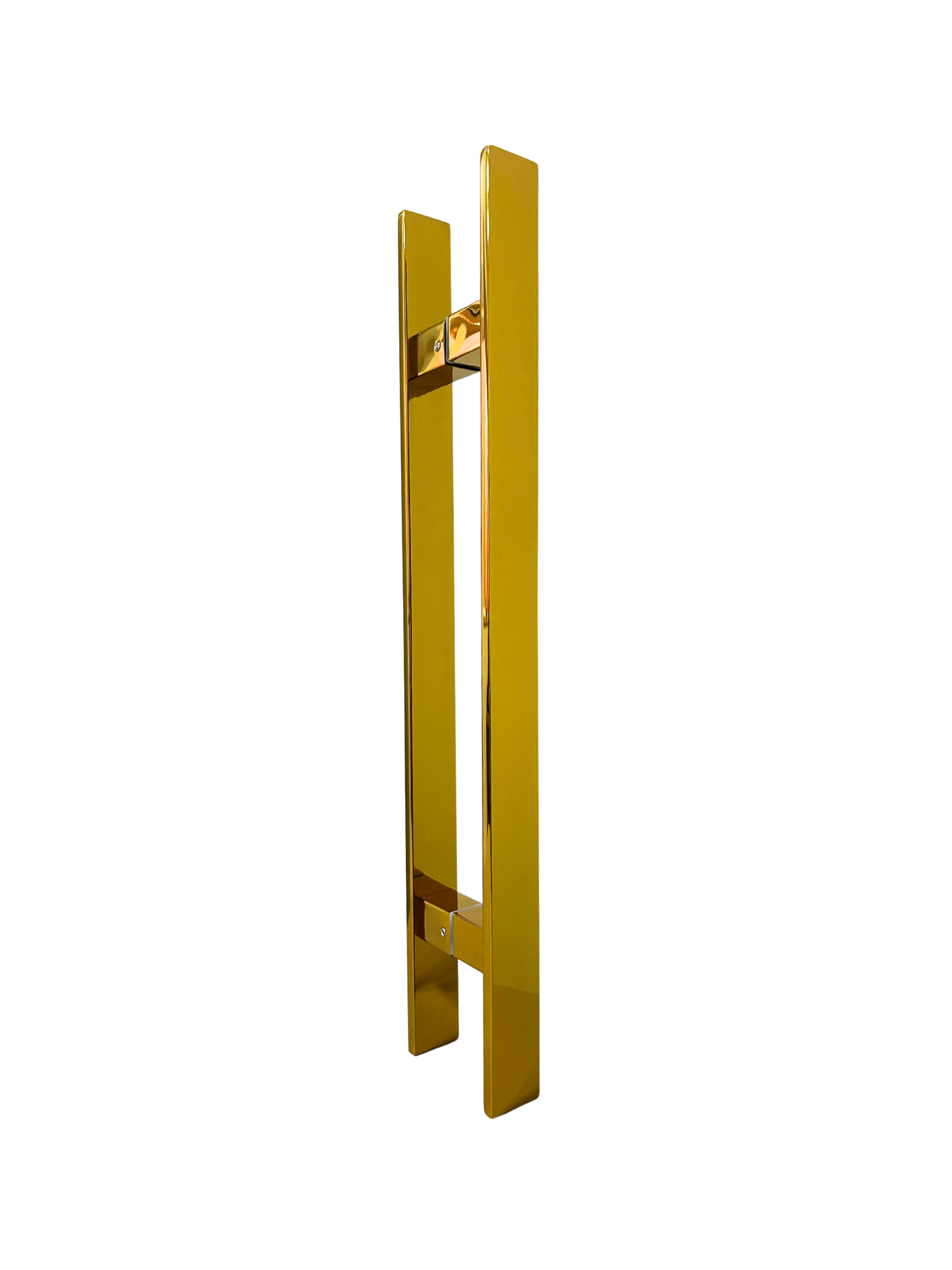 Puxador para Porta Barra Chata Dourado 60cm Forte/brilho/resistente Aço ...