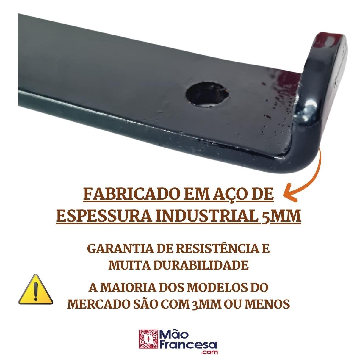 Mão Francesa Invertida 30cm 5mm 2 Peças Reforçada Industrial ...