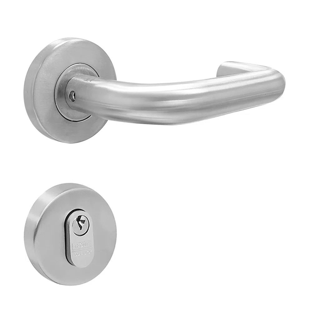 Fechadura 517 Externa St2 Escovada 55mm La Fonte Cilindro Zamack ...