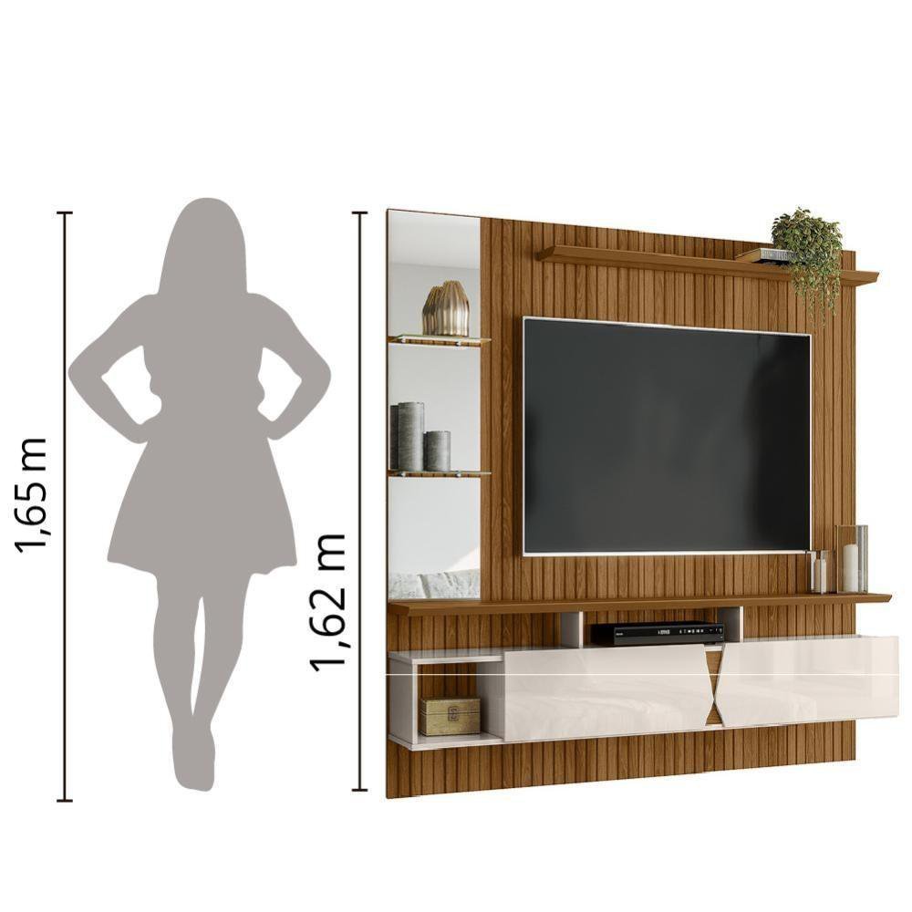 Painel Para Tv Até 55" Com Espelho 1,83m Intense | MadeiraMadeira