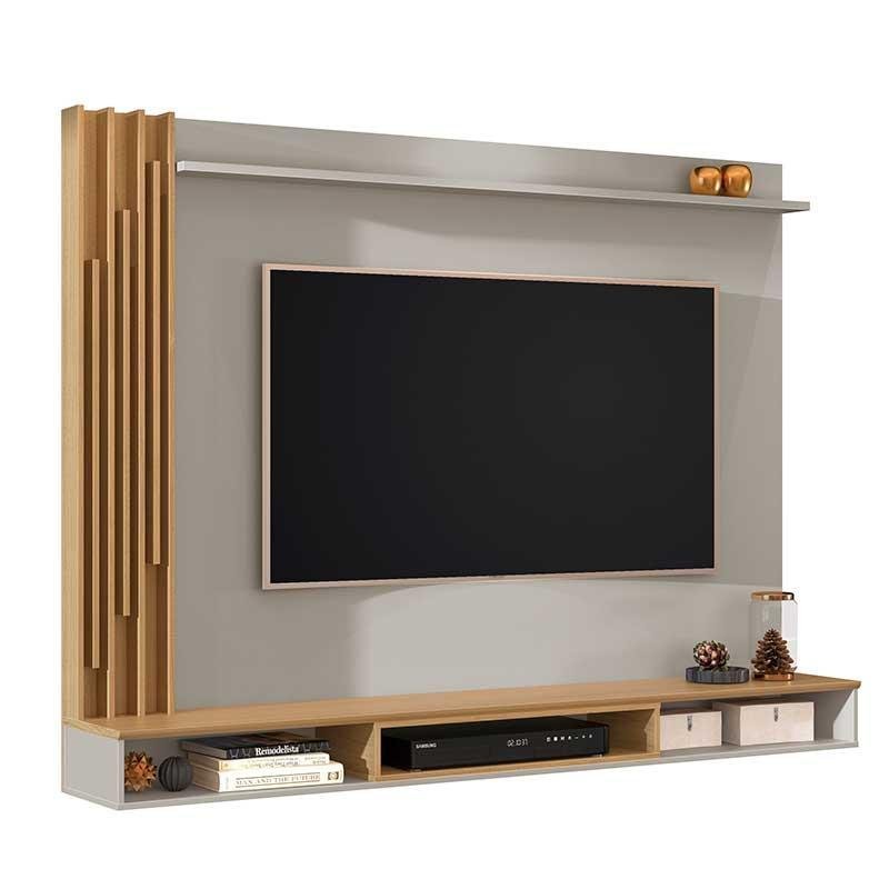 Painel Para TV 55 Polegadas Ripado 180cm Aston EDN Fendi/Freijo ...