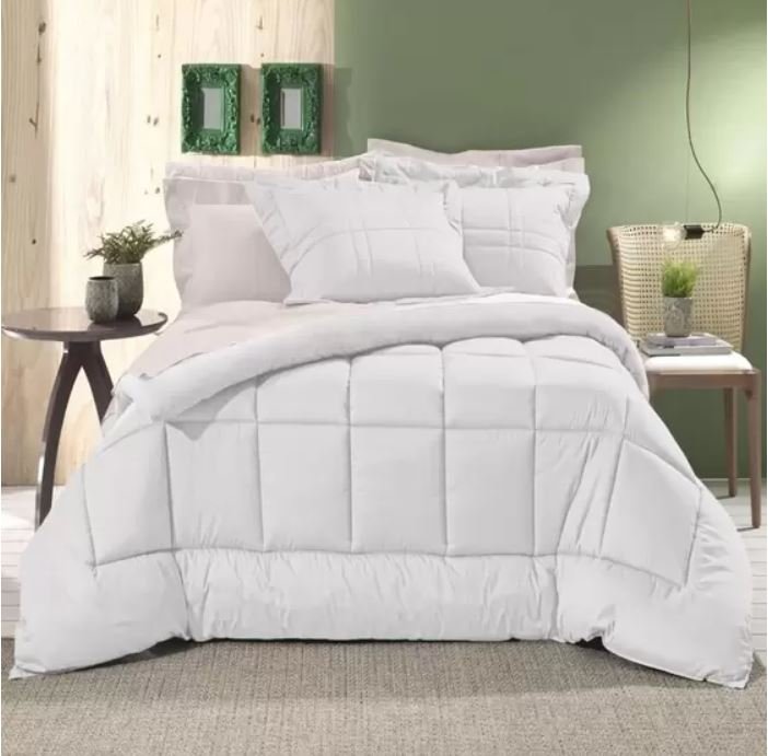 Edredom Casal Plumi Gold 200 Fios Altenburg - Branco | MadeiraMadeira