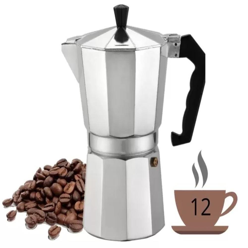 CAFETEIRA EXPRESSO MANUAL GRANDE ALUMINIO 12 XICARA ITALIANA | MadeiraMadeira