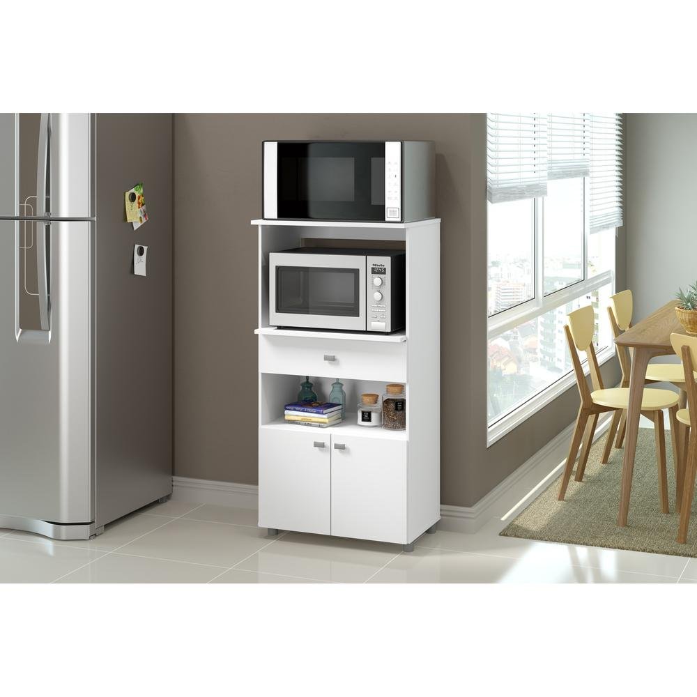 Balcão para Forno e Microondas Multimóveis 2 Portas 1 Gaveta FG4060G ...