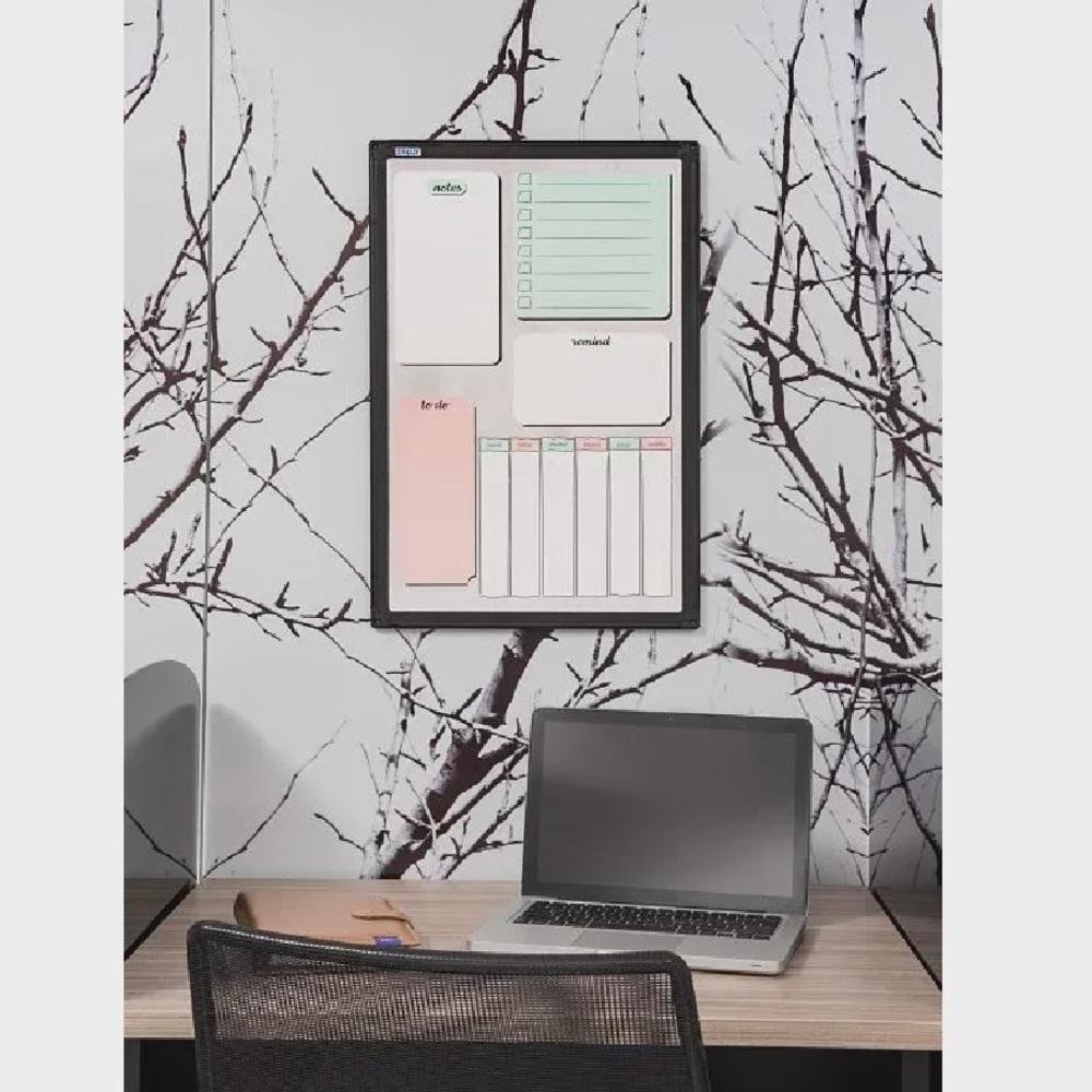 QUADRO MURAL DE TAREFAS ORGANIZADOR SEMANAL CANVAS PLANNER 60X40CM ...