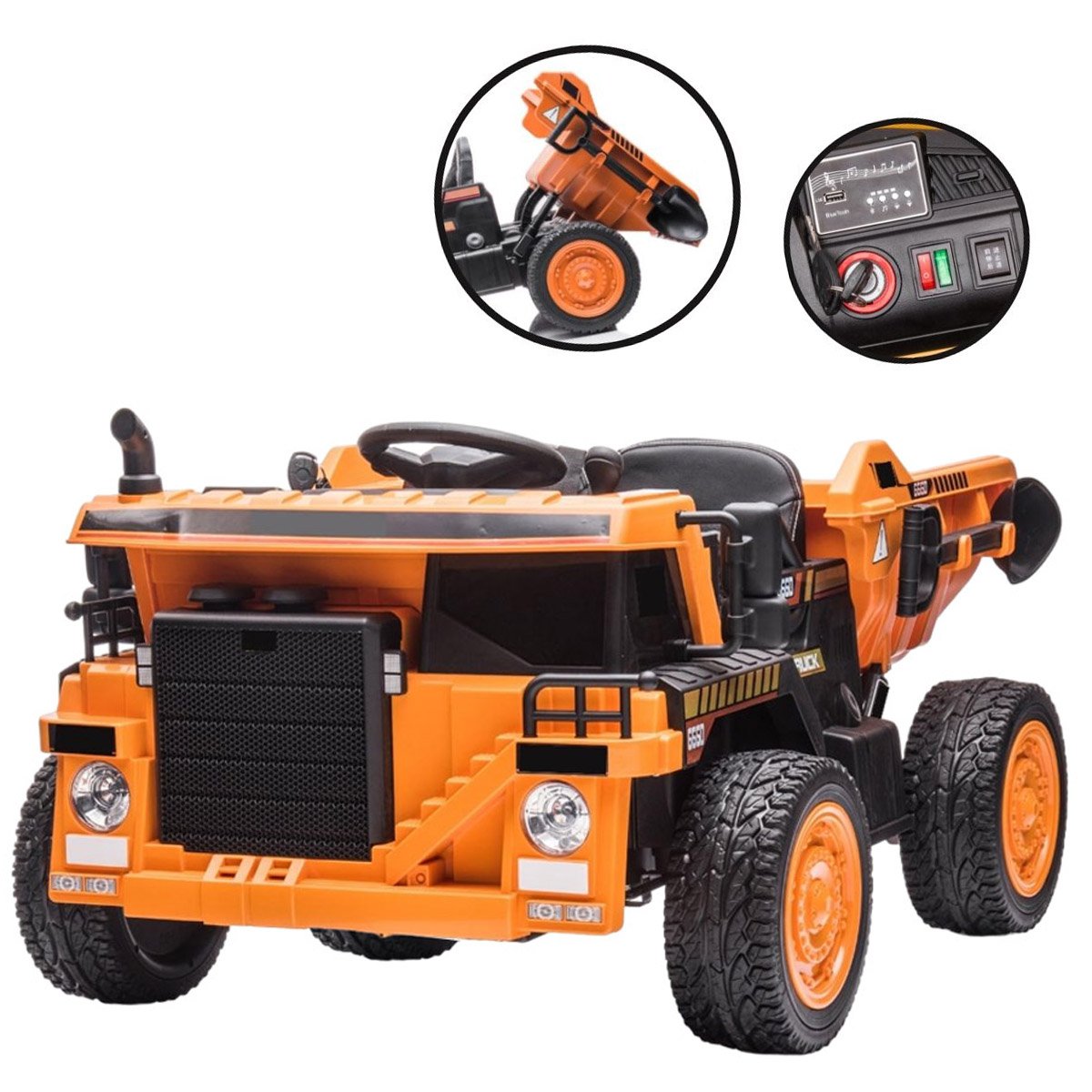 Mini Caminhão Elétrico 12v Infantil Caçamba Carreta Basculante Controle ...