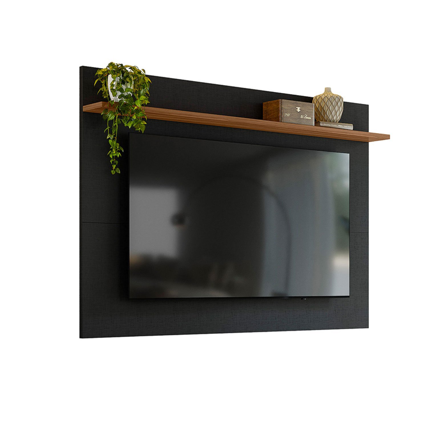Painel para TV NT 1305 Preto com Freijó - Notável | MadeiraMadeira
