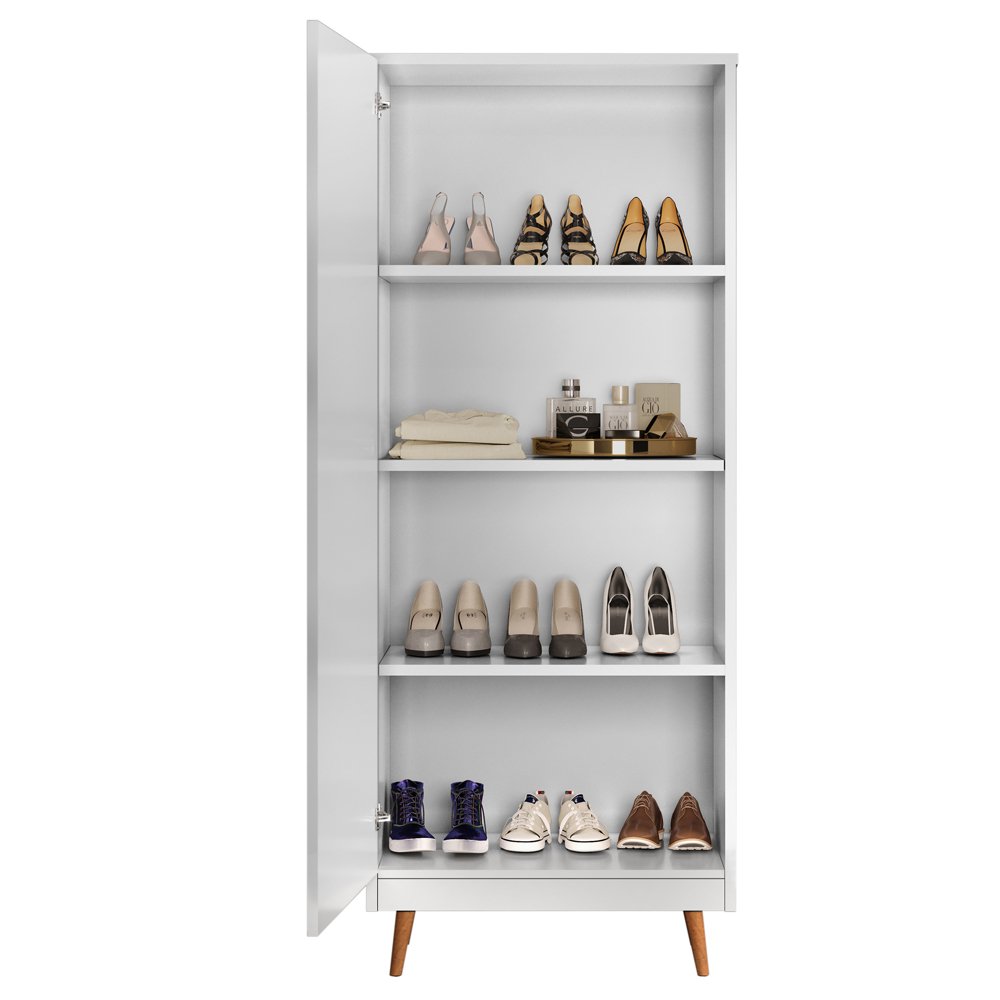 Sapateira Multiuso 1 Porta Yanis Branco Domm Store | MadeiraMadeira
