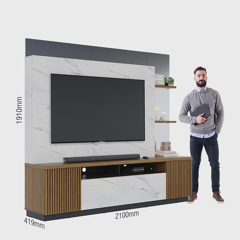 Home Theater com LED TV para até 70 Polegadas Alessandro Noce Milano ...