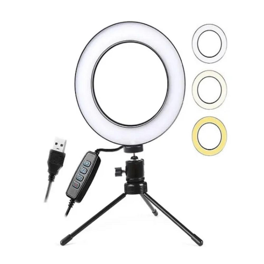 RING LIGHT GRANDE ILUMINADOR COM TRIPE AJUSTAVEL YOUTUBE LIVE FOTOS SELFIE 10 POLEGADAS ...