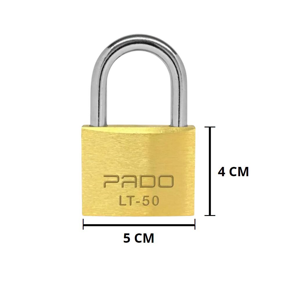 Kit 10 Cadeados Lt-50 Pado 50mm Dourado | MadeiraMadeira