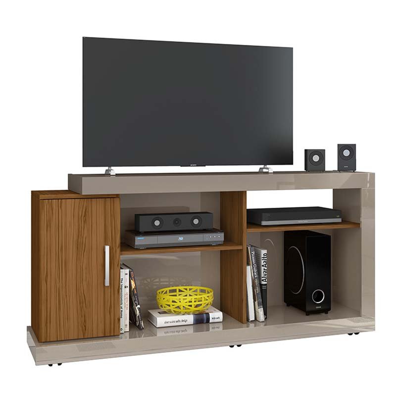 Rack para Tv 50 Polegadas Miguel Madetec Fendi Naturale | MadeiraMadeira