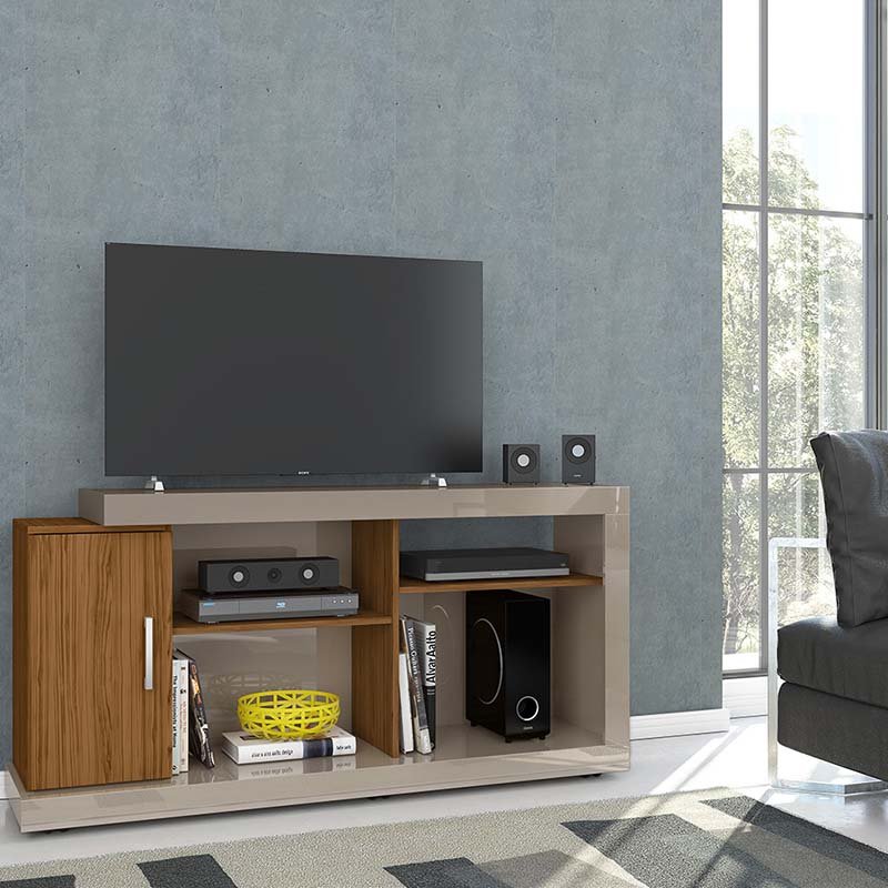 Rack para Tv 50 Polegadas Miguel Madetec Fendi Naturale | MadeiraMadeira