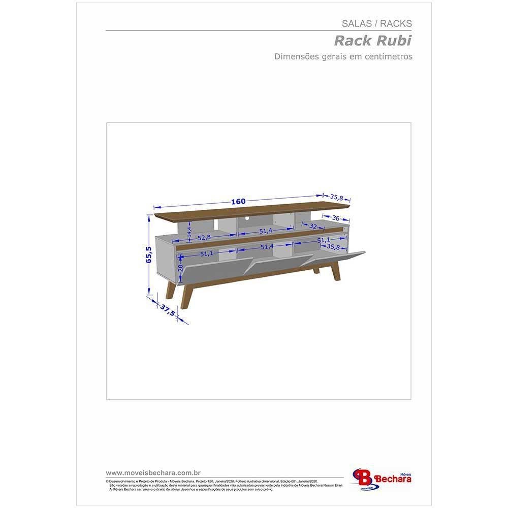 Rack Rubi Cinamomo/Off-White | MadeiraMadeira