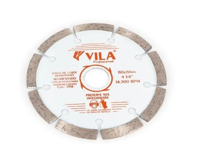 Disco Diamantado Segmentado Profissional Vila | MadeiraMadeira