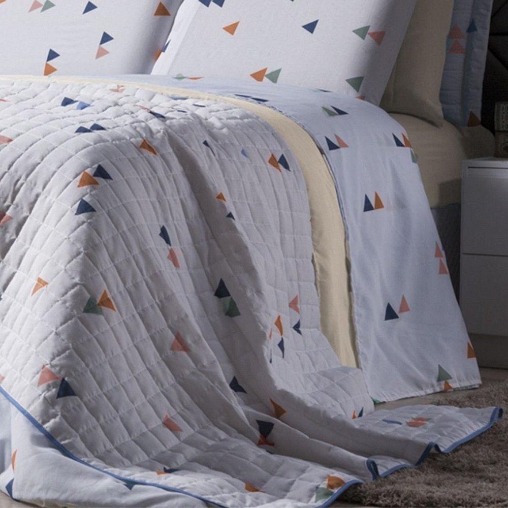 Edredom Queen 3 peças Algodão Percal 160 Fios Classic:Escandinavo ...