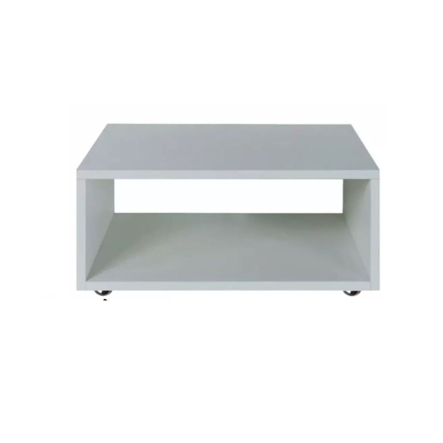 Mesa Centro Canto Nicho Sala C/ Rodinha Mdf Branco Decoração ...