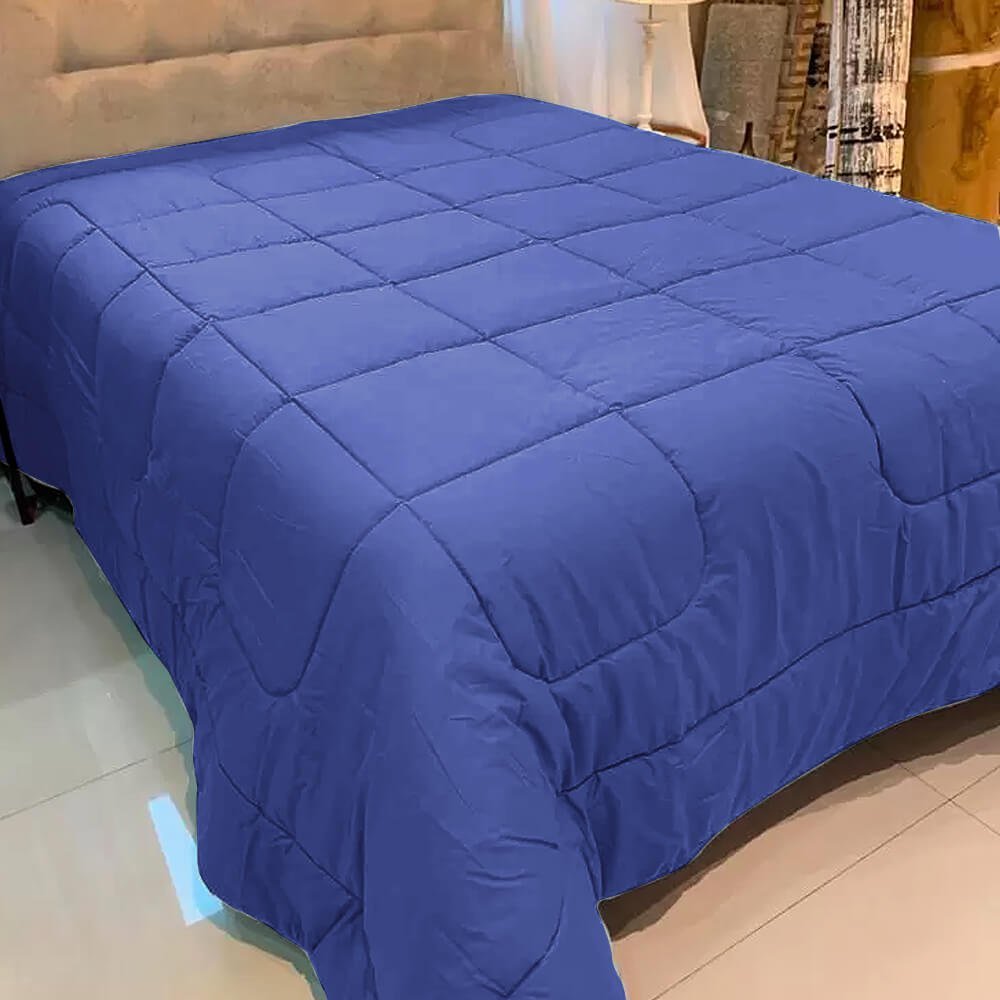 Edredom Solteiro King 180 fios Previlege - Andreza Azul escuro Andreza ...